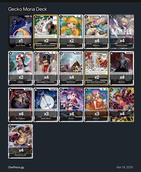 Gecko Moria Deck One Piece Card Game Deck One Piece Card Game