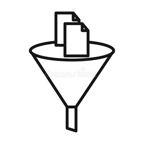 Data Filtering Icon Black Line Art Vector Stock Vector Illustration Of Line Management 326484891