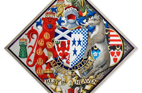 Court Of The Lord Lyon Funeral Hatchment For Sir Malcolm Innes Of