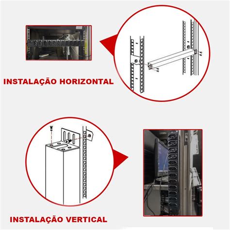 Régua Rack 19 Polegadas Com Filtro Linha 110v 220v 8 Tomadas