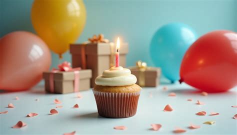 Free Simple Birthday Joy Image Birthday Cupcake Candle Download