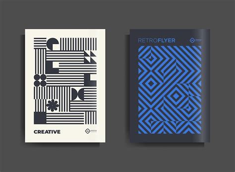 Premium Vector Retro Geometric Pattern Background Vector Abstract