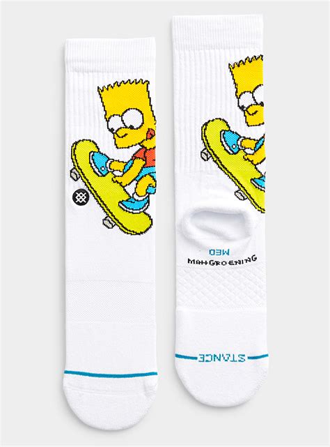 Bart Simpson Socks Stance Mens Casual Socks Le 31 Simons