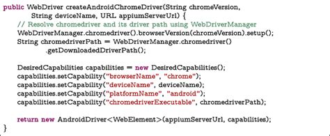 Example Of Webdrivermanager Usage To Resolve Drivers For Appium