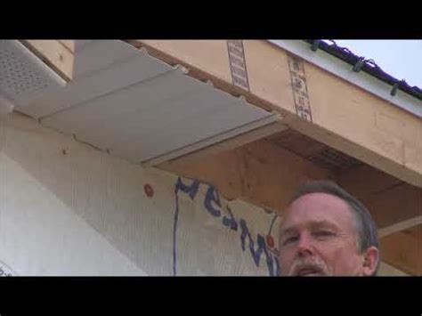 How To Install Solid Vinyl Soffit In The Gable End Youtube