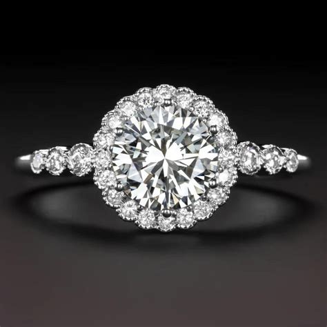 Round Brilliant Cut Certified Diamond Solitaire Engagement Ring For