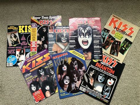 Vintage Kiss Magazine Cover Pages Only Aucoin 1977 1978 1979 Lot Of 8