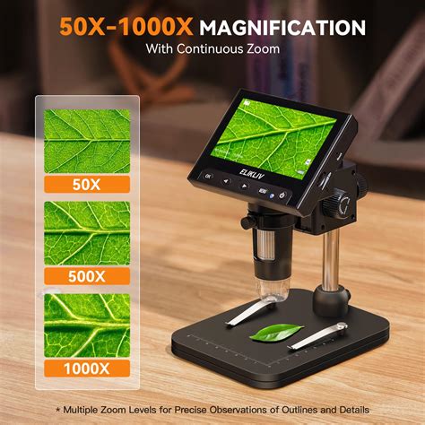 Elikliv Coin Microscope 43 Lcd Digital Microscope 1000x Coin