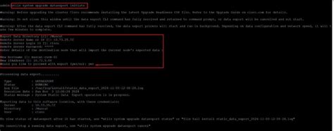 Fresh Install With Data Export Cisco Community