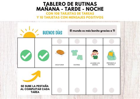 Tablero De Rutinas Y Hábitos Rutinas Infantiles Rutinas Niños