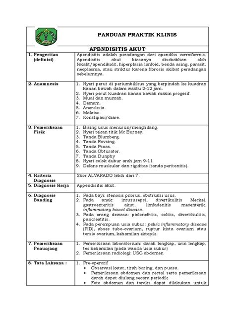 Ppk Apendisitis Akut Pdf Ppk Apendisitis Akut Pdf