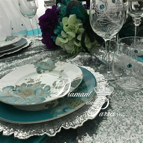 Peacock Decor Table Settings For Wedding And Parties