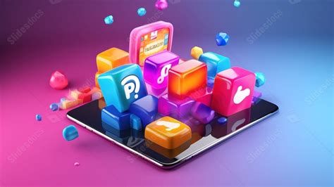 An App On An App Store Icon In 3d Illustration Powerpoint Background For Free Download Slidesdocs