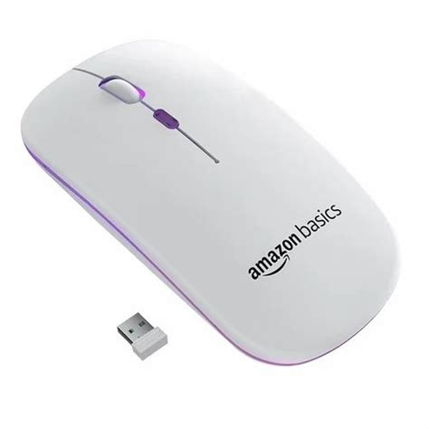 Amazon Basics Rechargeable Wireless Mouse With Rgb Led Backlit 1600 Dpi