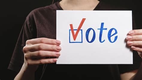 Premium Photo Vote Sign Democratic Election Hands Bulletin Check