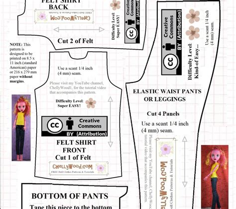 Monster High Dolls Free Doll Clothes Patterns