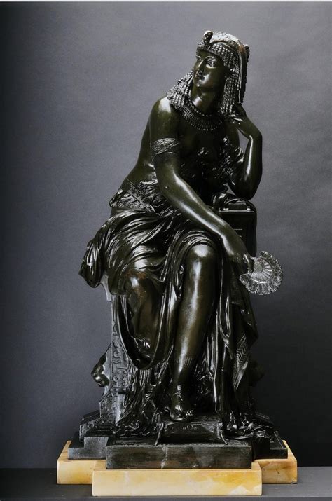 Large Patinated Bronze Statue Of Cleopatra Mmoreau France 19th