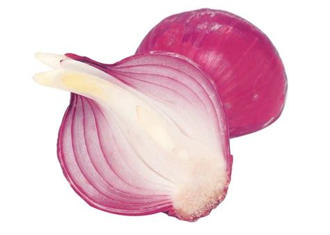 Cut Red Onion Isolated Prepared Food Photos