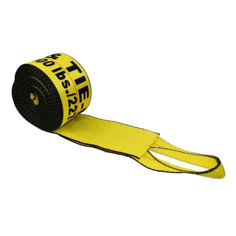4 Winch Strap With Twisted Loop Yellow — Cargocontrolstore
