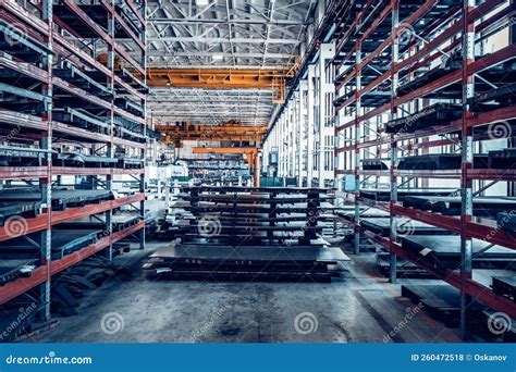 Assembly Workshop At Big Industrial Plant Tractor Assembling Stock