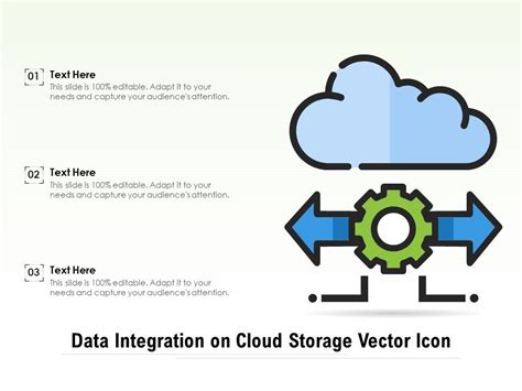 Data Integration On Cloud Storage Vector Icon Ppt PowerPoint Presentation File Sample PDF