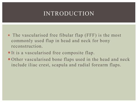 Free Fibula Osteocutaneous Flap Pptx