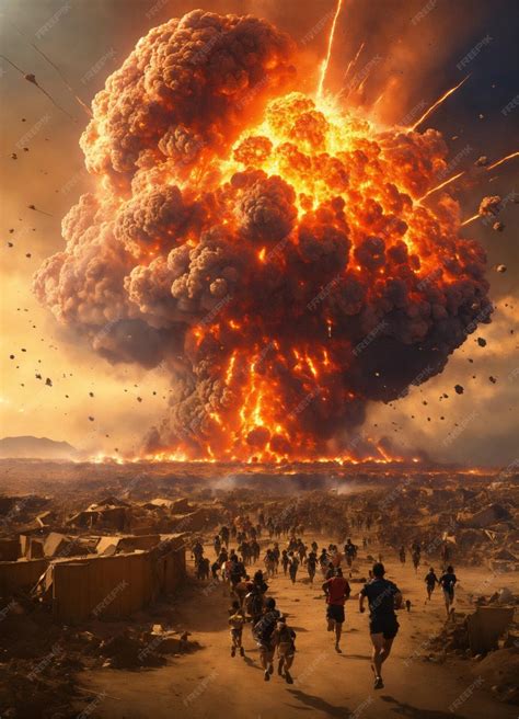 Premium Ai Image A Mass Explosion On Earth That Destroys All Of