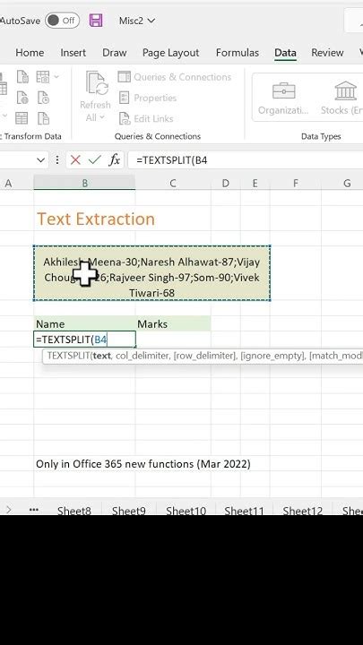 Split Text Into Rows And Column With Same Function Youtube