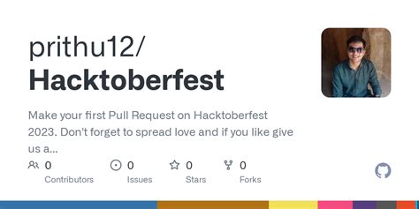 Github Prithu12hacktoberfest Make Your First Pull Request On Hacktoberfest 2023 Dont