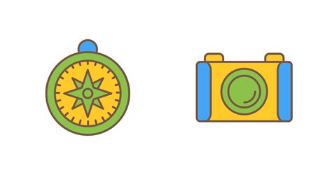 Compass And Camera Icon 33213340 Vector Art At Vecteezy