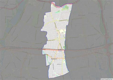 Map Of Baldwin Cdp New York Thong Thai Real