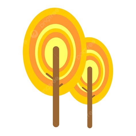 Bright Yellow Candy Tree Vector Tree Greenland Forest Png And Vector