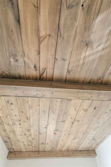 Diy Wood Plank Ceiling Installation