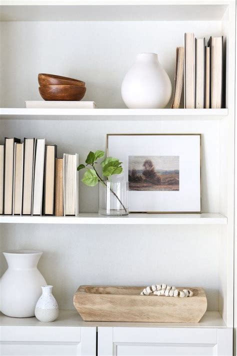 18 Minimalist Shelf Styling Ideas Bookshelf With Decorative Items