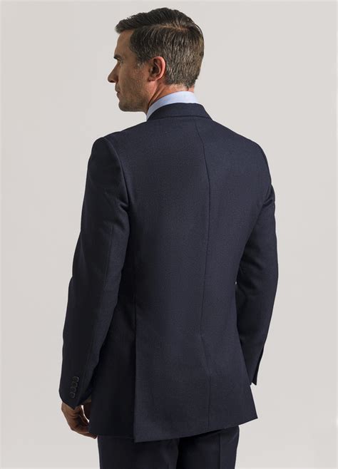 Tailored Fit Navy Hopsack Suit Roderick Charles
