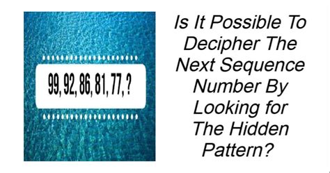 Decipher The Next Sequence Number