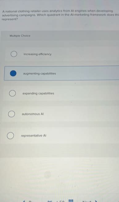 Solved A National Clothing Retailer Uses Analytics From Ai