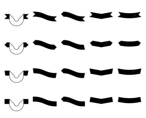 Premium Vector Ribbon Banner Design Elements For Decoration