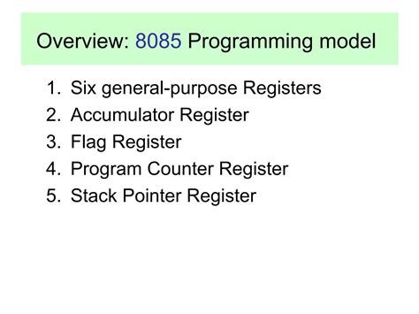 assembly language programming of 8085 ppt