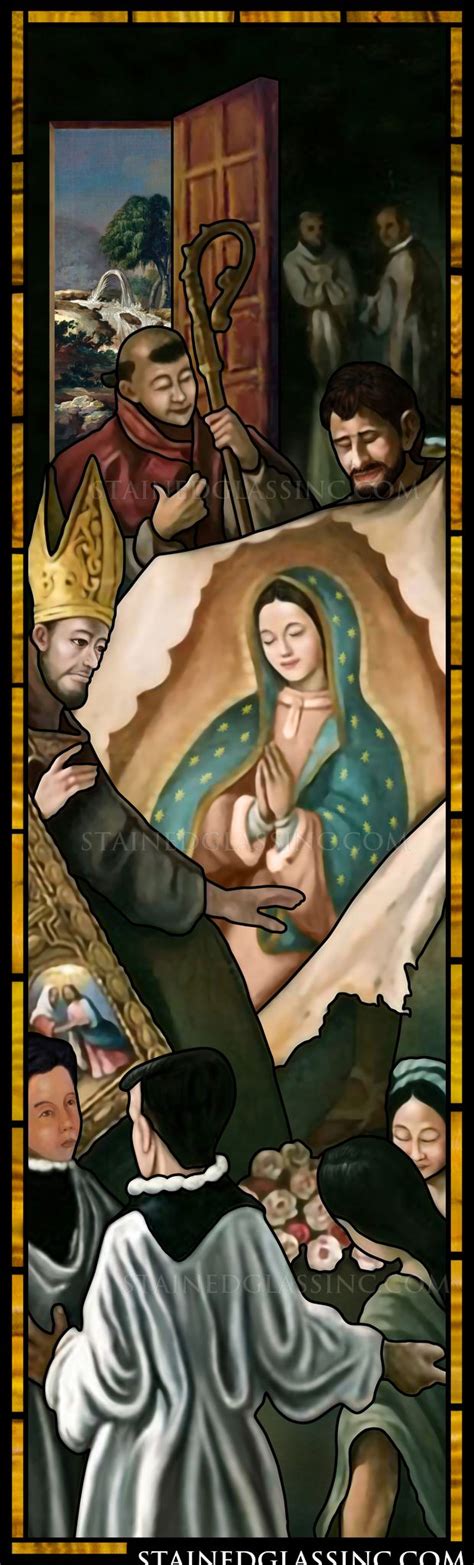 Tilma Of Juan Diego And Our Lady Of Guadalupe Religious Stained Glass