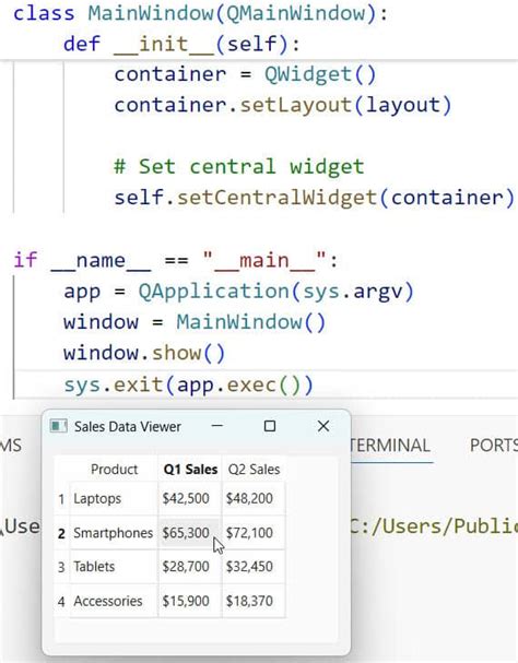 create dynamic tables with qtablewidget in pyqt6