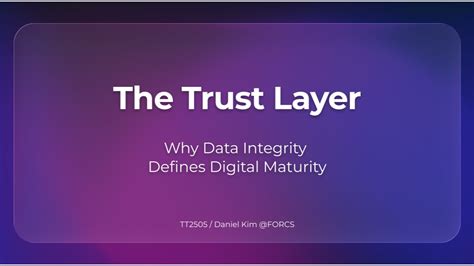 The Trust Layer Why Data Integrity Defines Digital Maturity