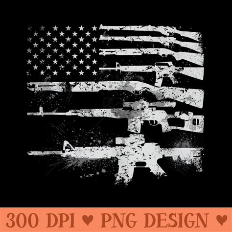 Usa Guns Weapons Flag Rifles Stripes Military 2a Sublimati Inspire