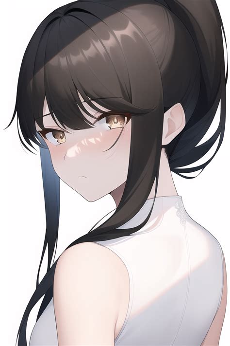 Anime Girl With Brown Hair And Brown Eyes
