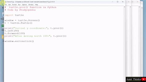 Turtleup Or Turtlepenup Function In Python Studyopedia