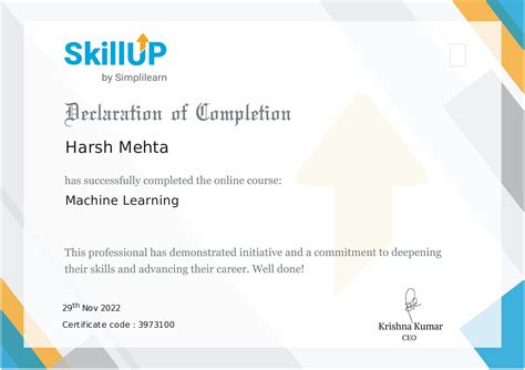 Machine Learning Certifications Harsh Mehta