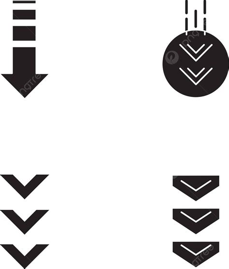 Black Double Down Arrows On White Space Smartphone Illustration Symbol