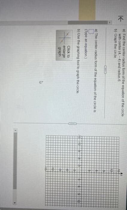 Solved A Find The Center Radius Form Of The Equation Of The Chegg