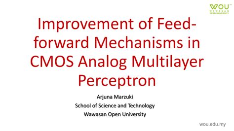 Cmos Analog Mlp Feedforward Improvement