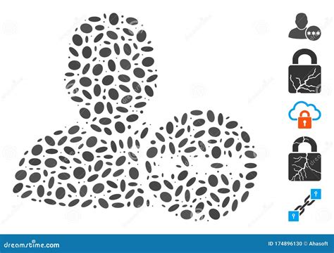 Dot Collage User Hidden Password Stock Illustration Illustration Of Password Profile 174896130